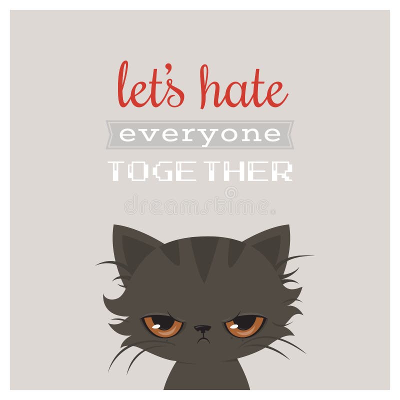 Kitten Grumpy Stock Illustrations – 1,038 Kitten Grumpy Stock ...