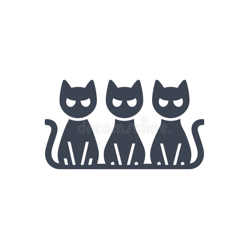 Angry Cats Icon stock vector. Illustration of feline - 384696976