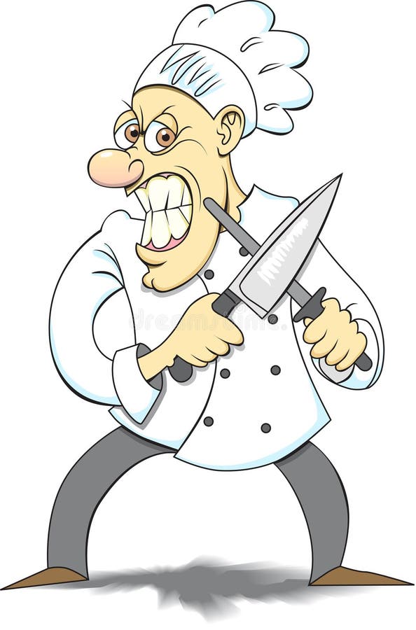 Angry Chef stock vector. Illustration of dine, dinner - 10111714