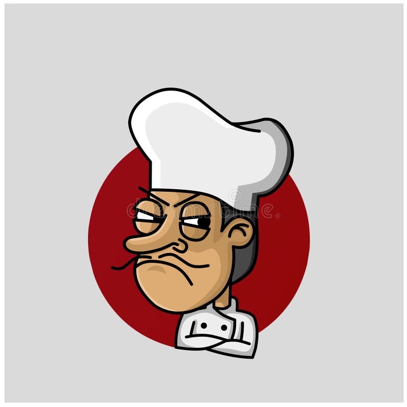Angry chef hat cartoon stock illustration. Illustration of fierce ...