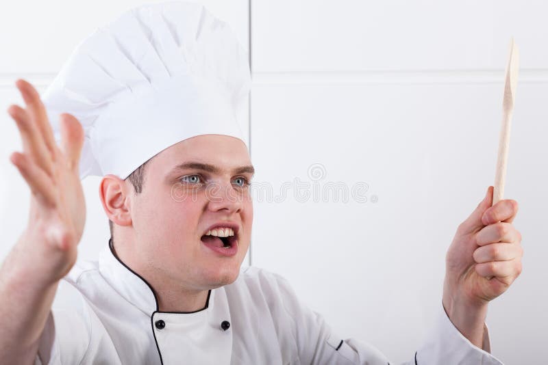 Angry chef shouting stock photo. Image of disgusting - 41343462