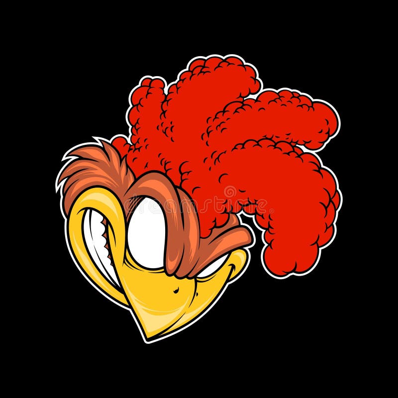 Angry chicken head logo stock vector. Illustration of symbol - 274260944