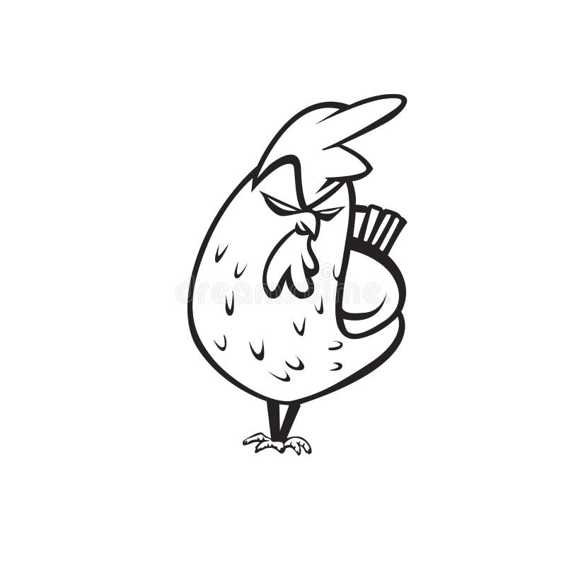Angry chicken stock illustration. Illustration of annoying - 23964595