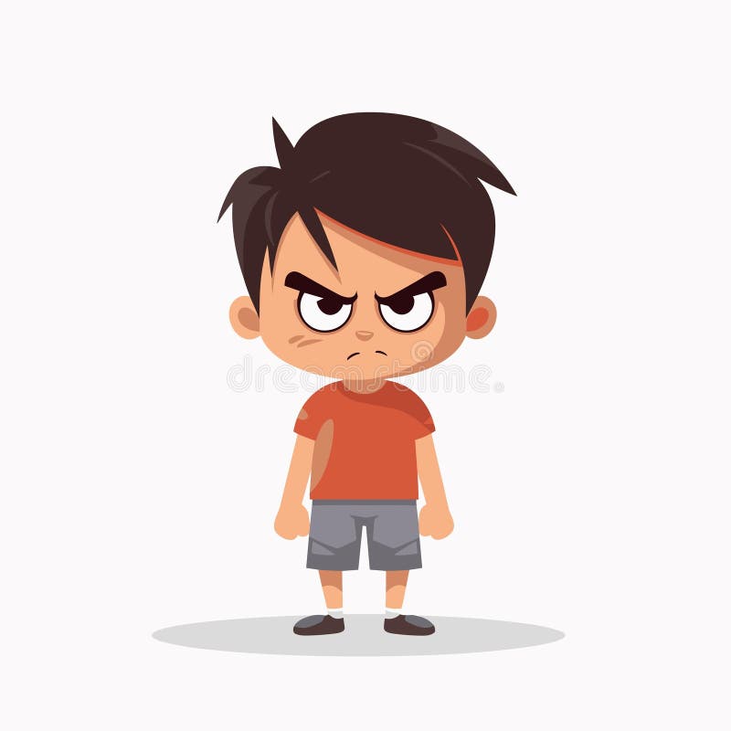 Angry Child Vector Flat Minimalistic Isolated Illustration Stock Vector ...