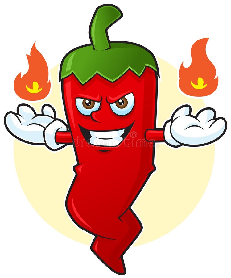 Angry chili stock illustration. Illustration of food - 22787227