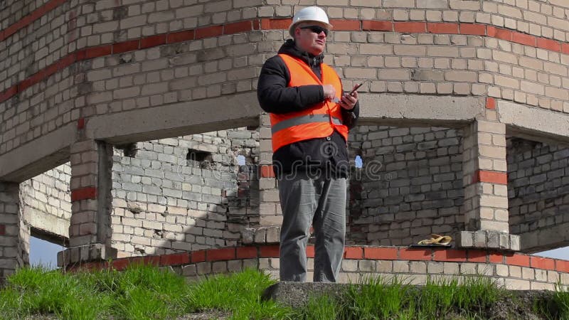 Civil Engineer with a Tablet Stock Image - Image of internet, online ...