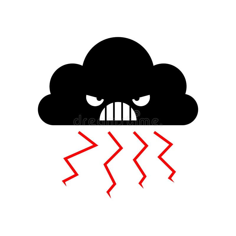 Angry Thunder Cloud Character Cartoon Stock Vector - Illustration of ... Angry Thunder Cloud Character Cartoon Stock Vector - Illustration of ...