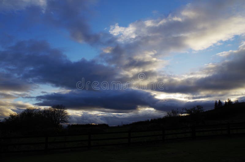 Angry Clouds at Dusk stock image. Image of dusk, formation - 84008623