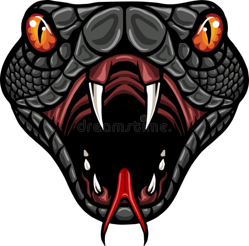 Angry Cobra Head Mascot Logo Design Stock Vector - Illustration of ...