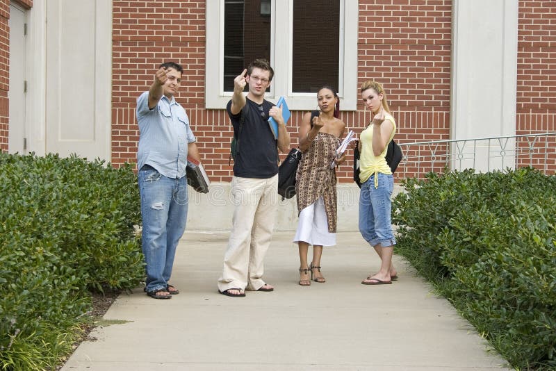 Angry College Students on Campus Stock Image - Image of female, humor ...