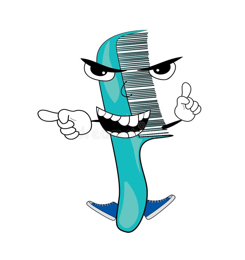 Sad Comb cartoon stock illustration. Illustration of symbol - 65426986