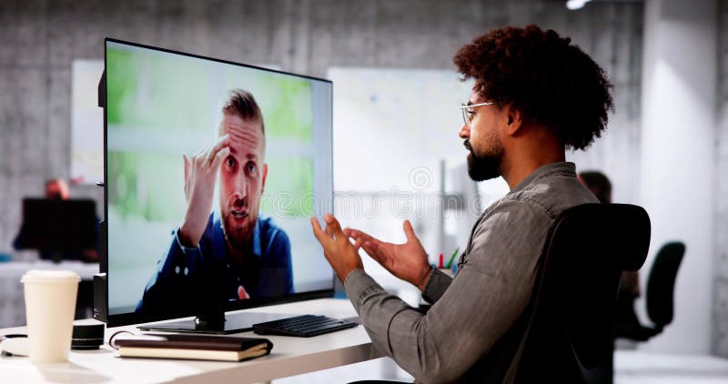 Angry Complaining Business Man Stock Image - Image of broadband, data ...