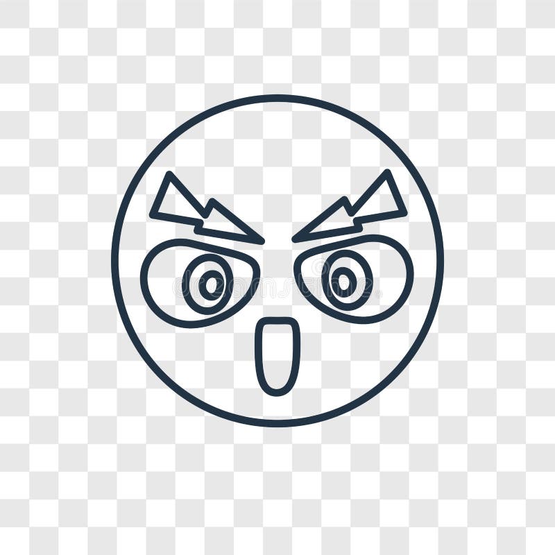 Crazy Concept Vector Linear Icon Isolated on Transparent Background ...