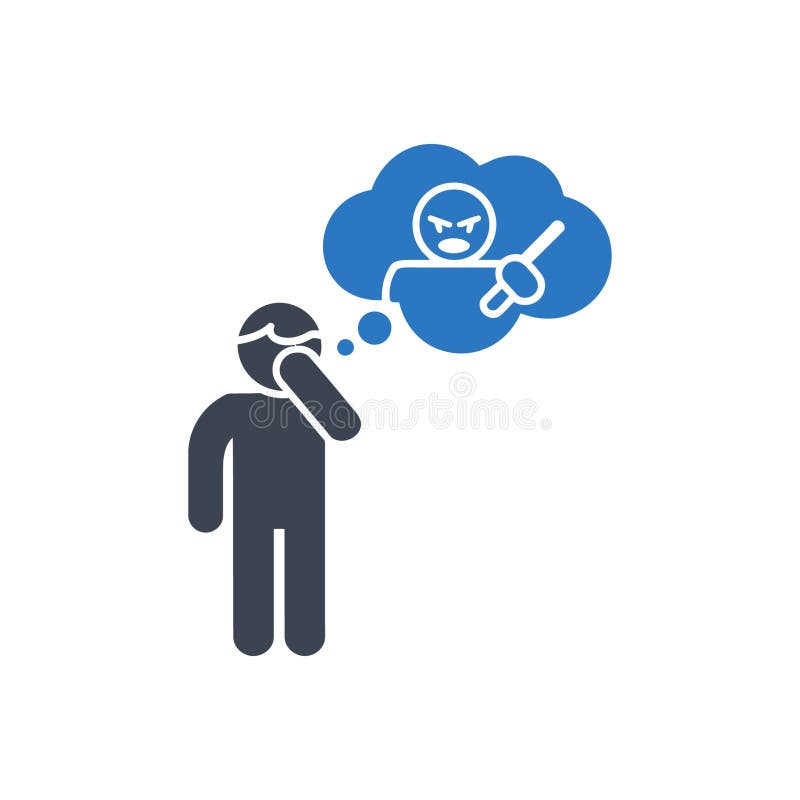 Angry Confrontation Thought Icon Stock Vector - Illustration of person ...