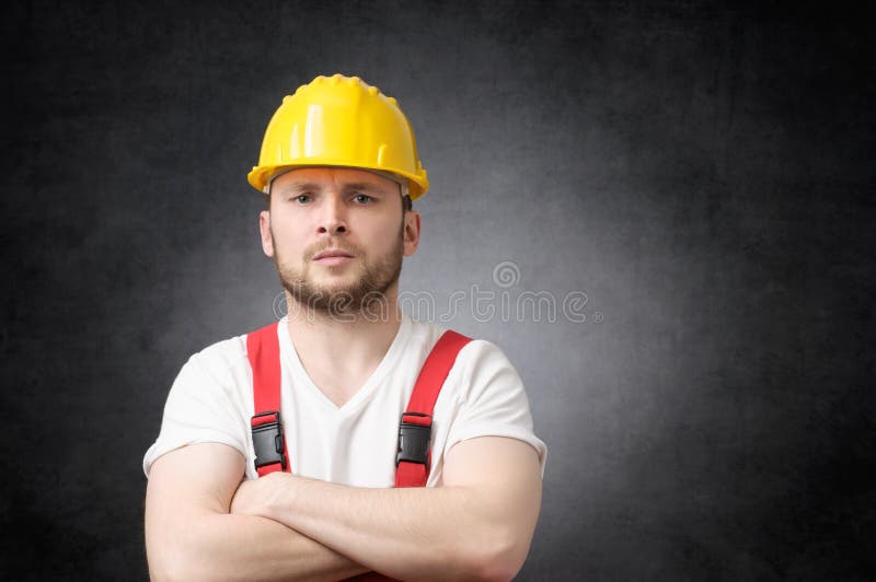 Angry construction worker stock photo. Image of maintenance - 107824450