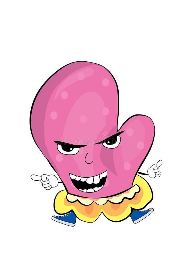 Angry Cooking Glove Cartoon Stock Illustration - Illustration of ...