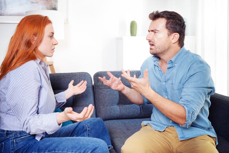Angry Couple Arguing and Difficulties in Relationship Stock Photo ...
