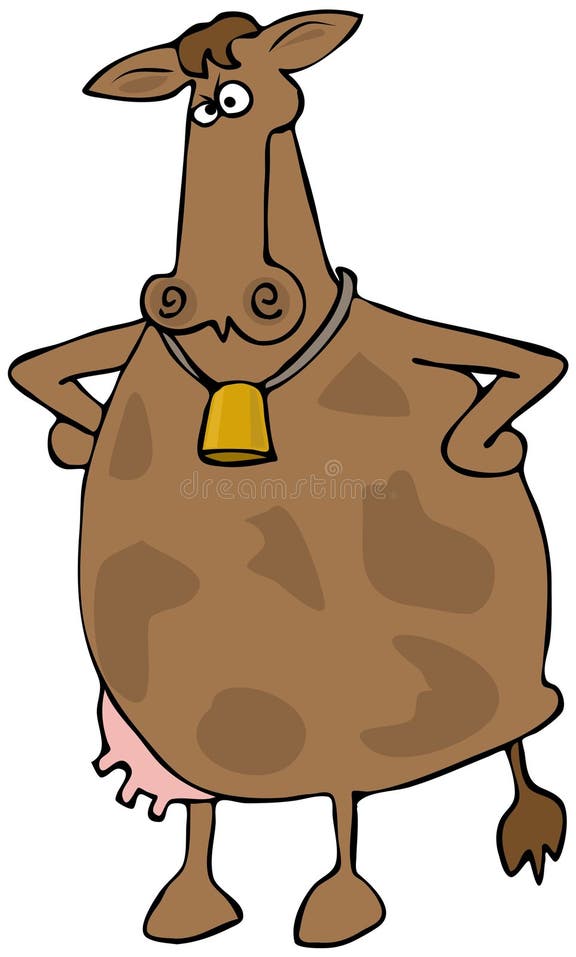 Angry Cow stock illustration. Illustration of bell, upset - 18819176