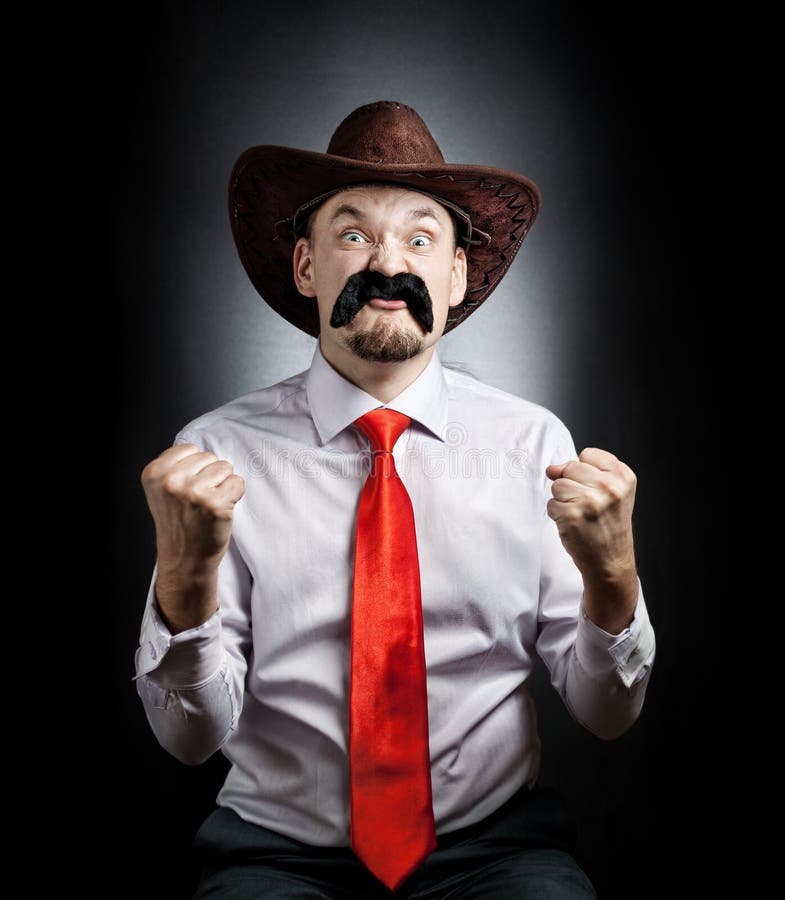 Angry Cowboy stock photo. Image of emotion, business - 28460066