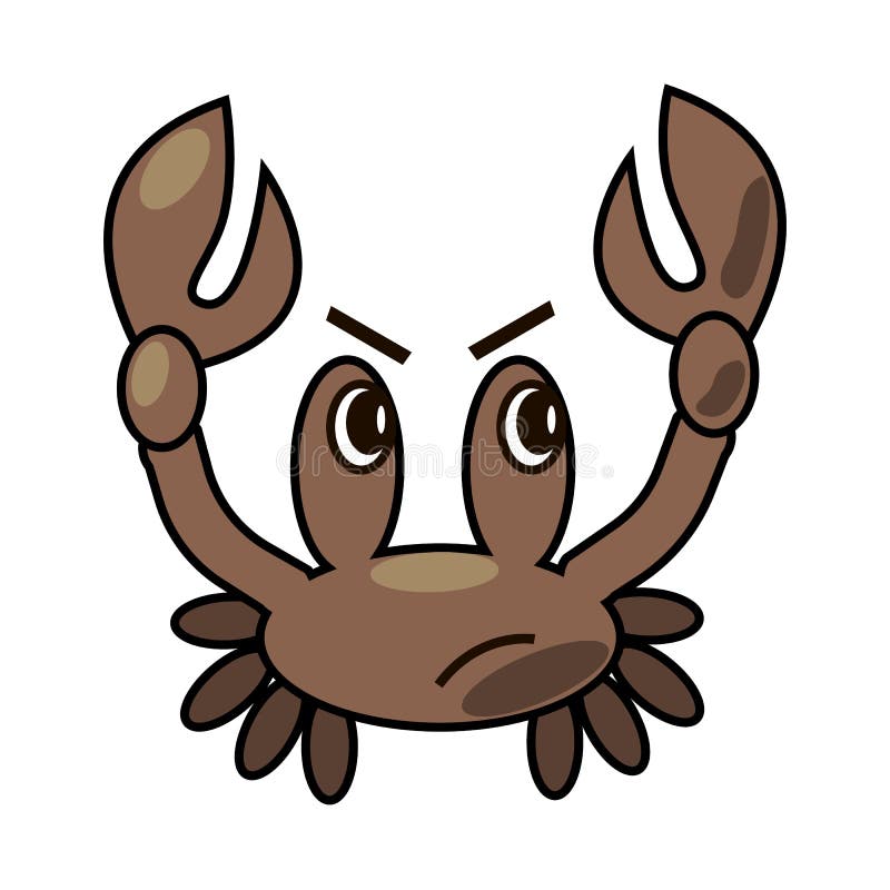 Angry crab with claws stock vector. Illustration of shell - 23451389
