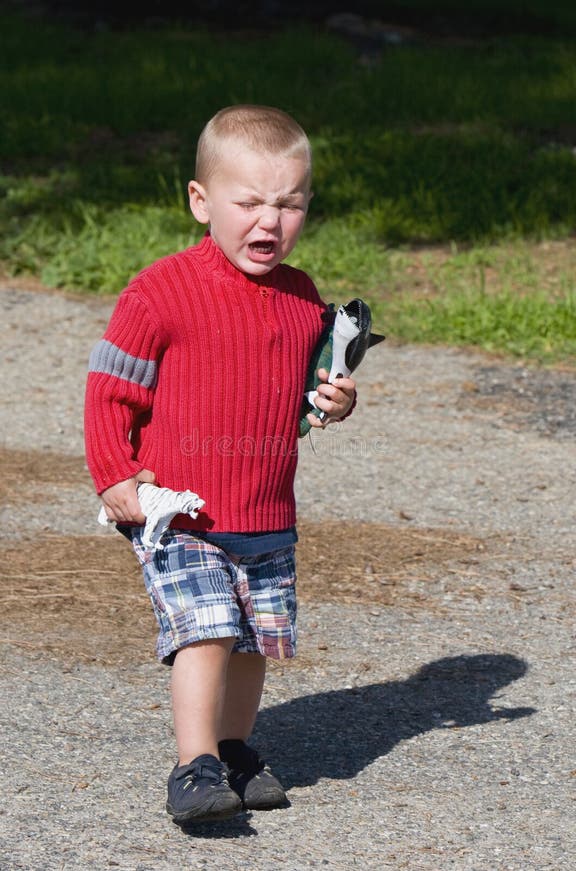 Angry crying boy stock photo. Image of tantrum, male, toys - 9298850