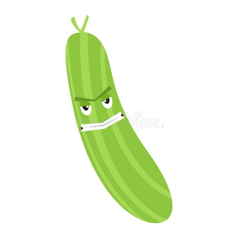Angry cucumber cartoon stock vector. Illustration of character - 144871796