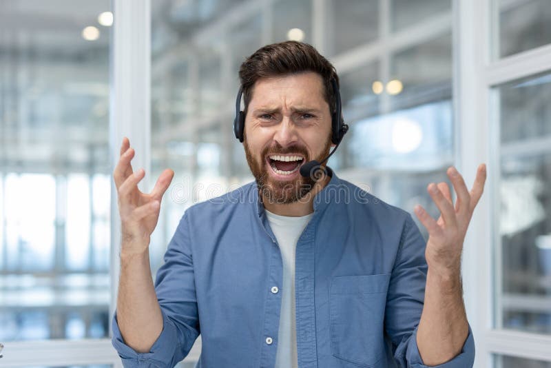 Furious Customer Service Agent Expressing His Anger and Frustration at ...