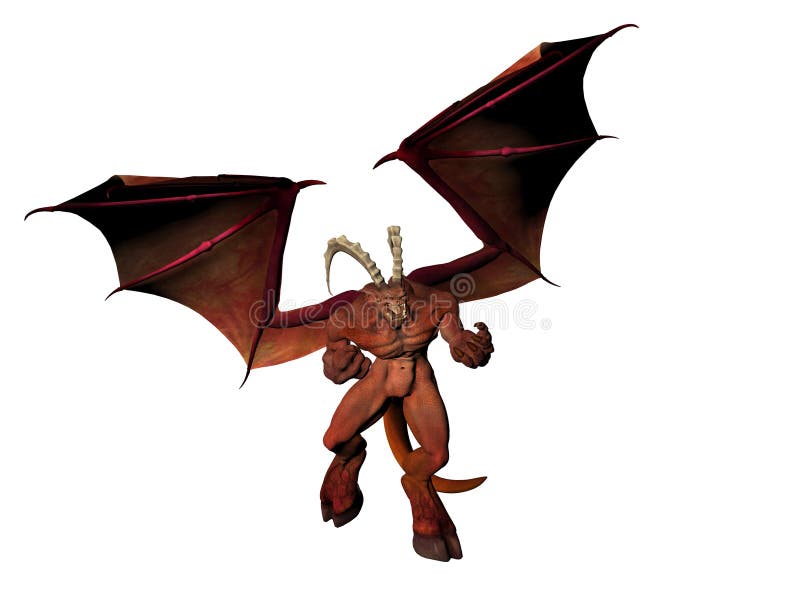 Angry Demon stock illustration. Illustration of illustrated - 394406