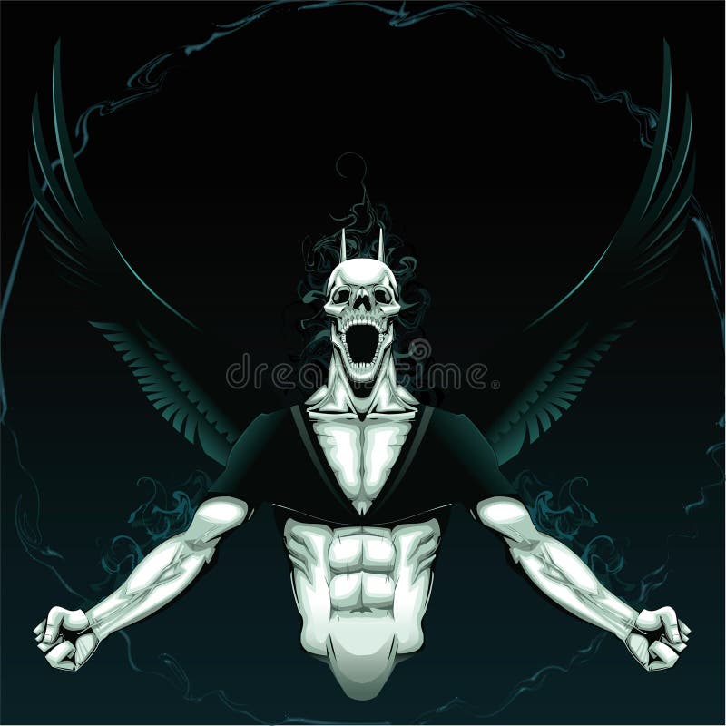 Angry demon. stock vector. Illustration of ogre, scary - 34466279