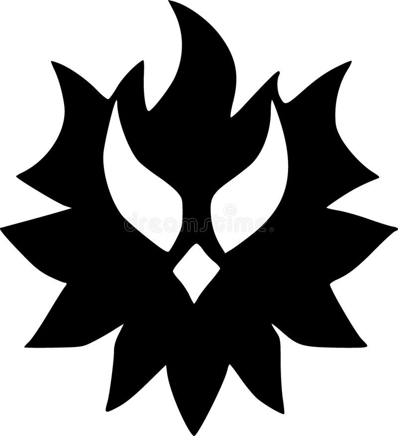 Angry Devil Head Icon in Solid Style Stock Illustration - Illustration ...