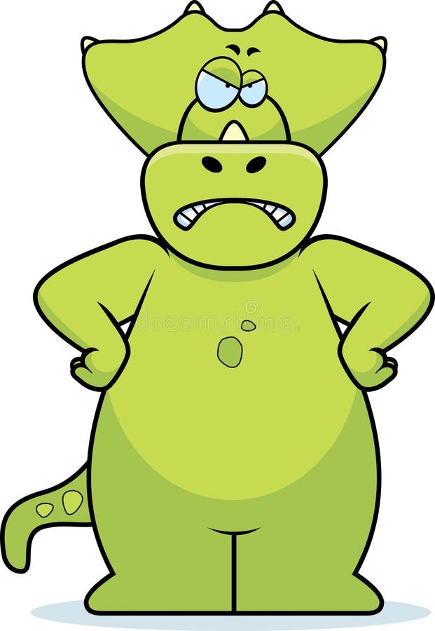 Angry Dinosaur Brontosaurus Expressions Cartoon Set Stock Vector ...