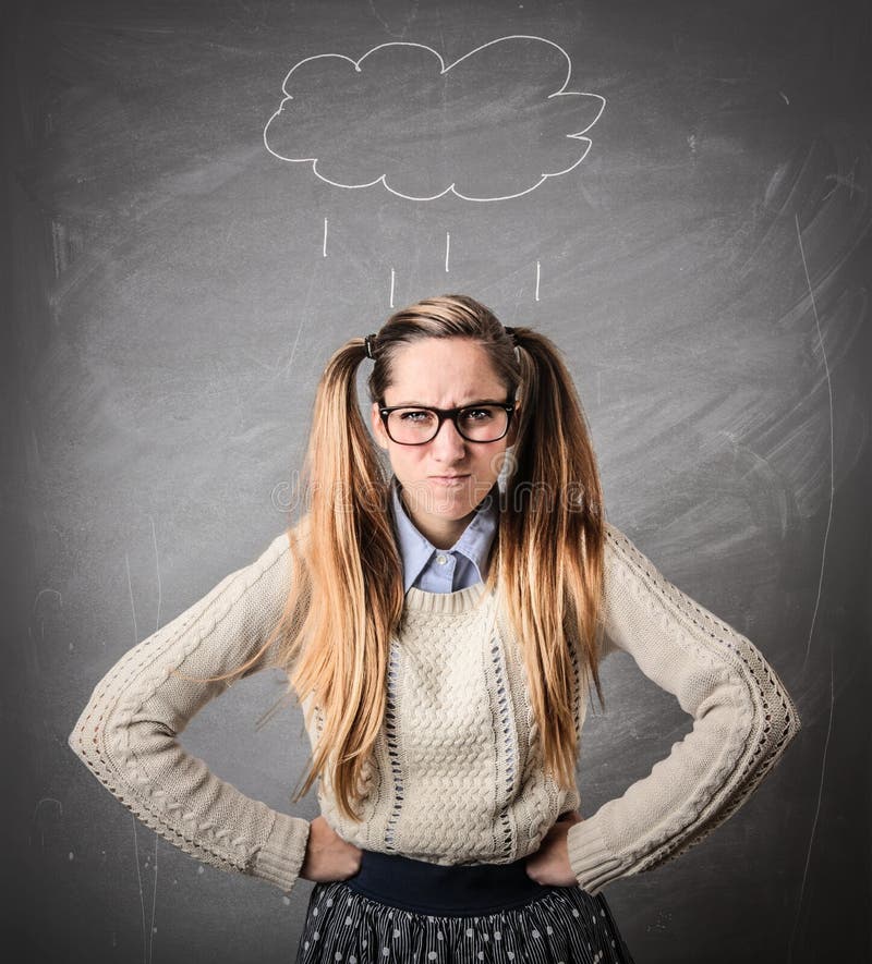 Angry Disappointed Young Student Stock Image - Image of teen, truble ...