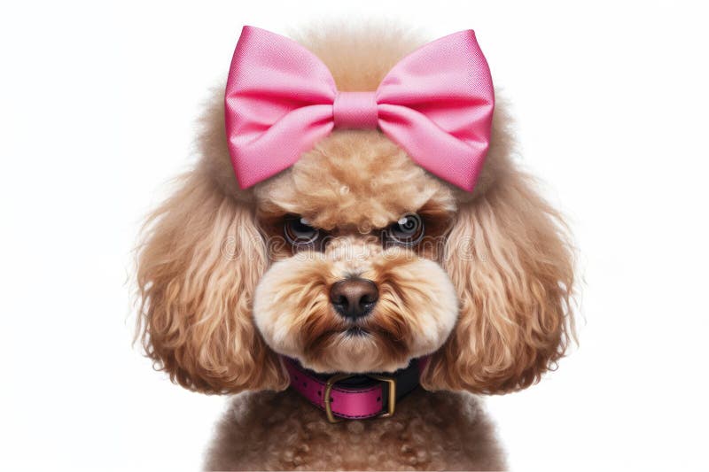 Angry Disgruntled Poodle Dog Isolated on White Background. Ai ...