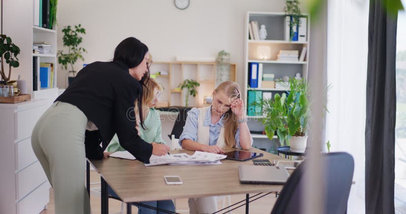 Angry Dissatisfied Boss with Co-Workers Work Stock Footage - Video of ...
