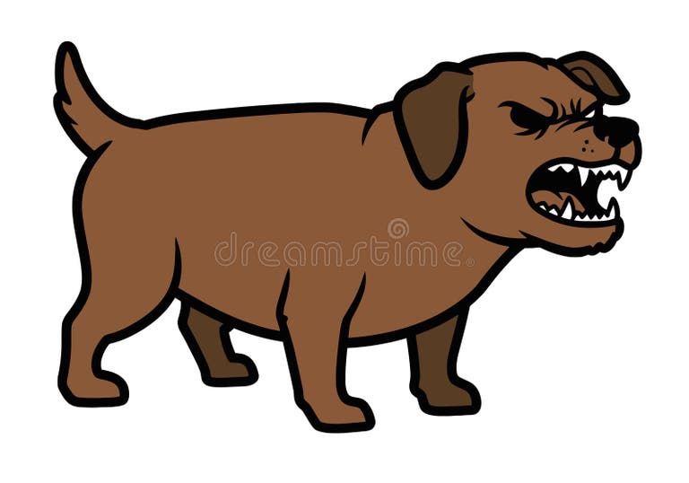 Angry Dog Clip Art Illustration Design. Stock Illustration ...