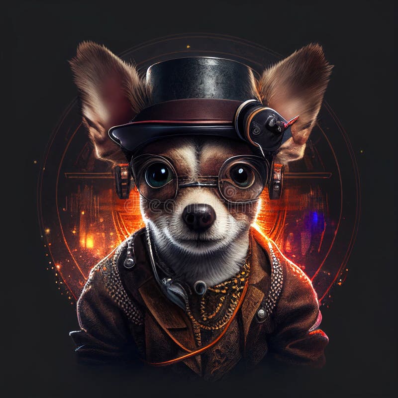 Angry Dog with Gold Chain Rich Dog AI Generative Stock Illustration ...