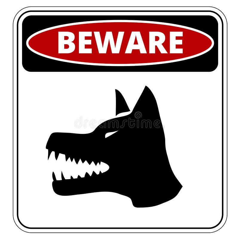 Angry dog stock vector. Illustration of forbidden, restricted - 58682781