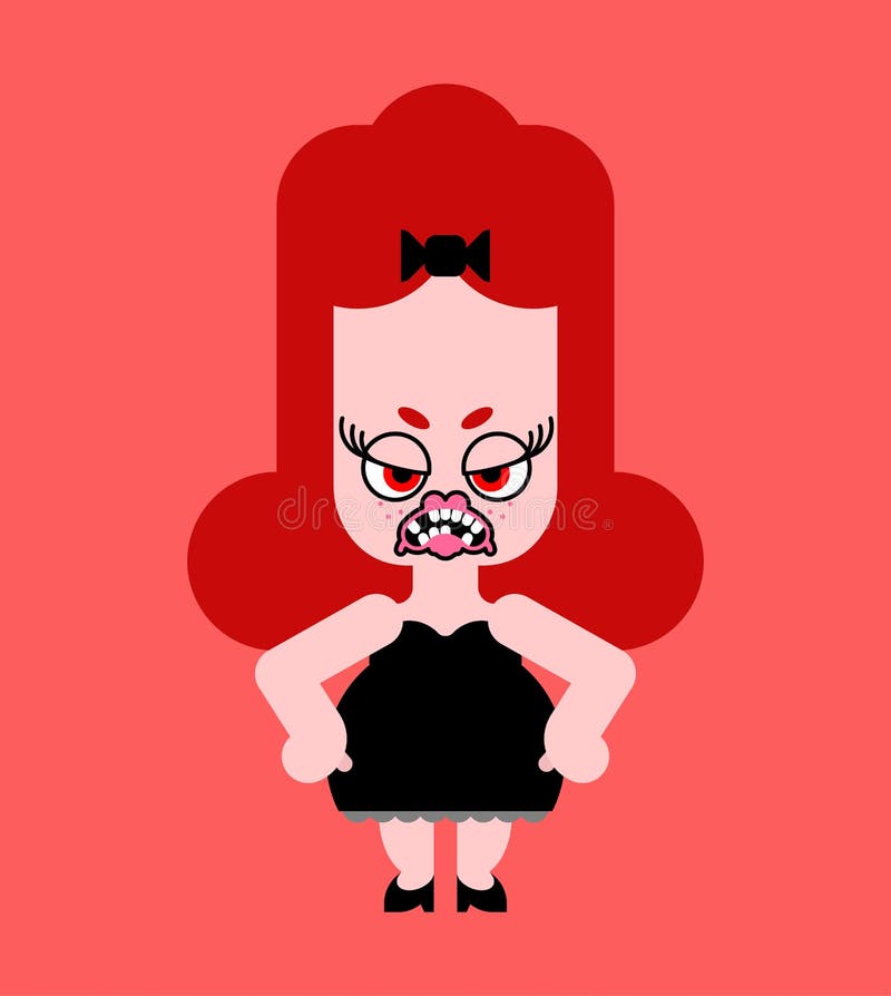 Angry Doll Isolated. Grumpy Puppet Stock Vector - Illustration of ...