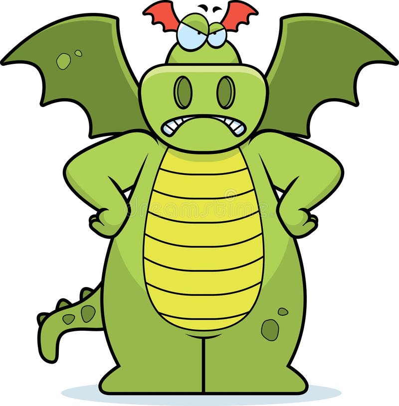 Angry Dragon stock vector. Illustration of green, angry - 11845247