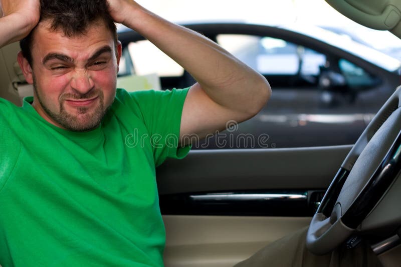 Mad driver stock photo. Image of displeased, aggressive - 8634792