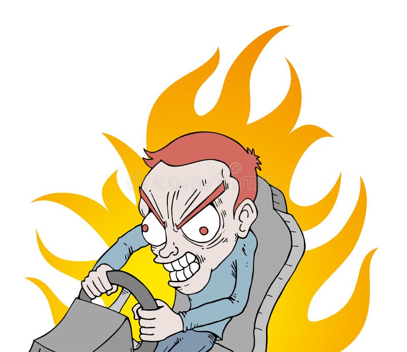 Angry driver illustration stock vector. Illustration of cool - 265880191
