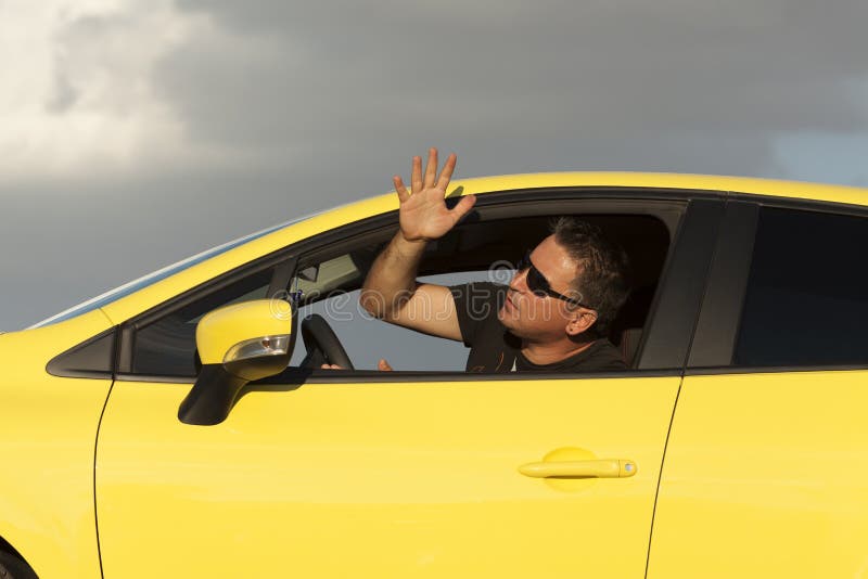 Angry Driver stock image. Image of cursing, hand, irritated - 62361369