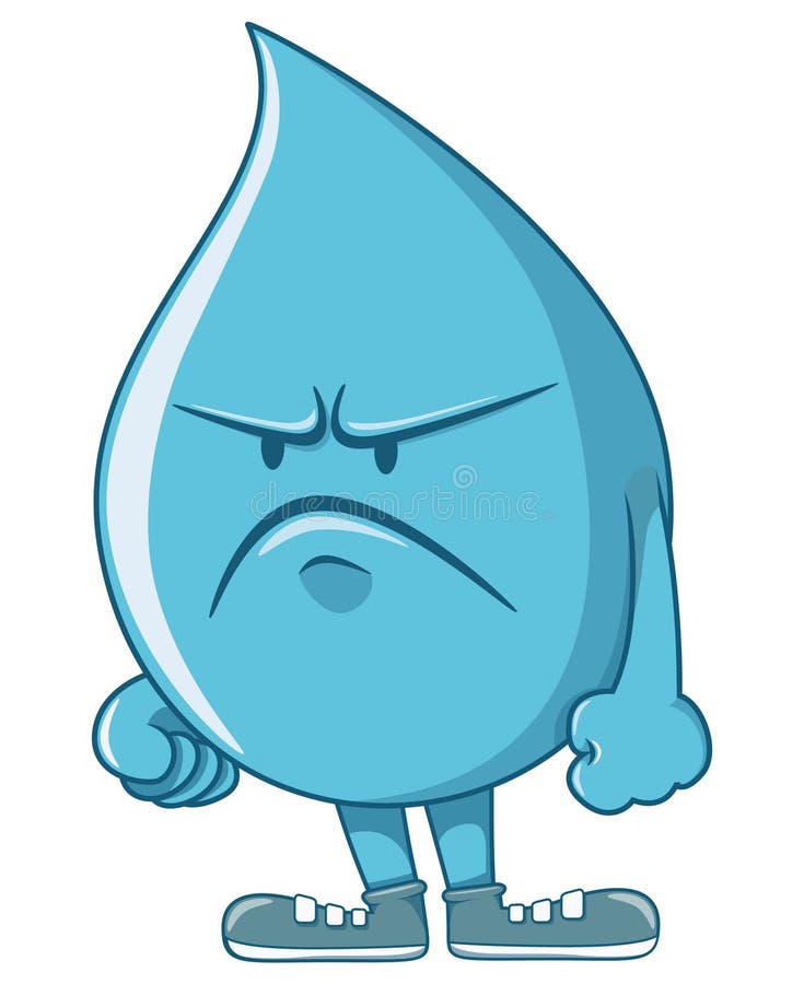Cartoon Water Drop Angry Stock Illustrations – 186 Cartoon Water Drop ...