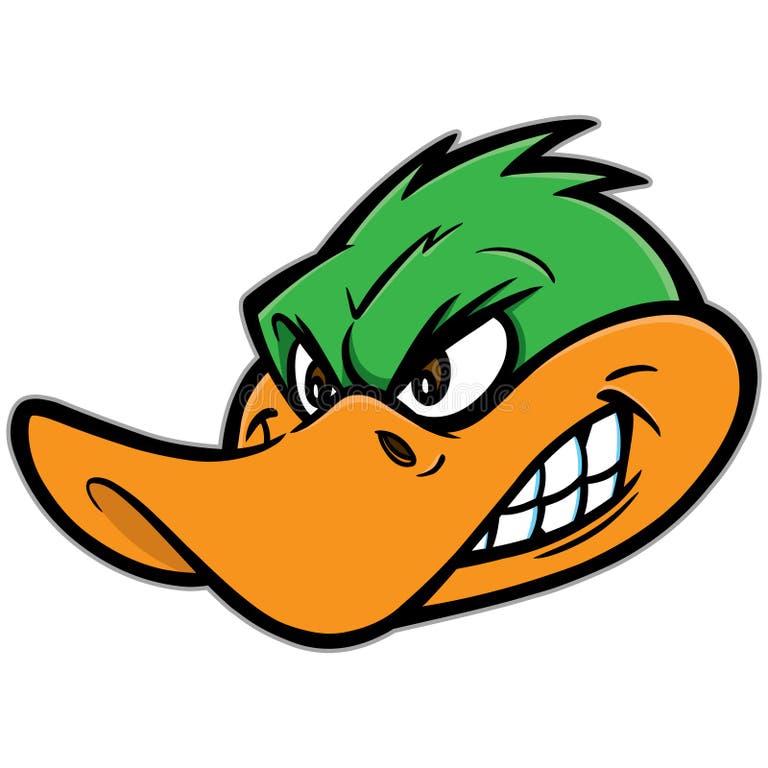 Angry Duck stock vector. Illustration of duck, mallard - 53440283