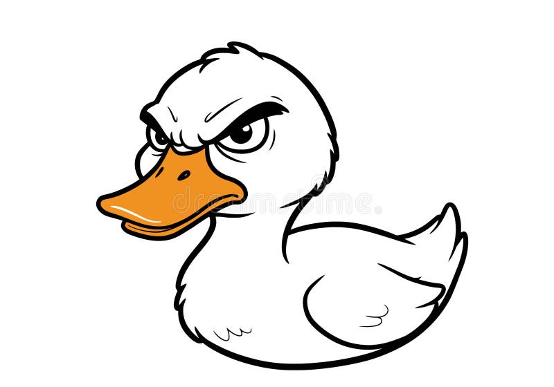 Angry Duck Clipart. stock image. Illustration of white - 360855083