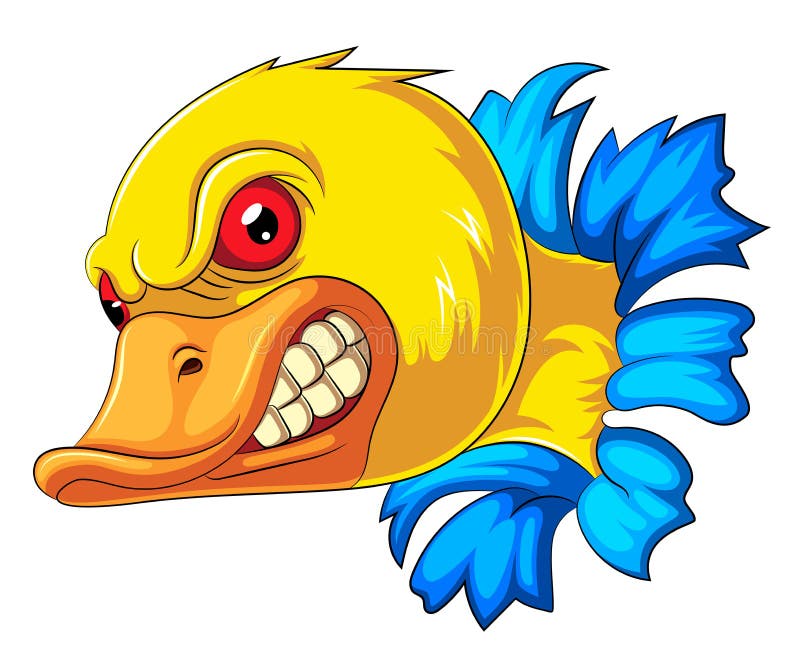 Angry cartoon duck stock vector. Illustration of portrait - 35874842