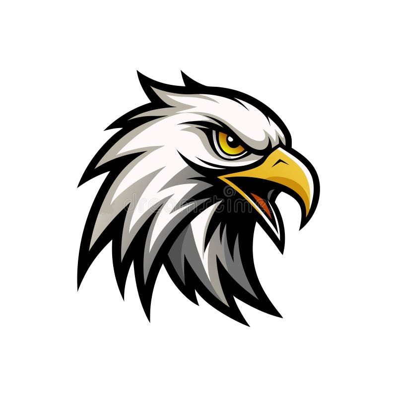 Angry eagle vector logo stock vector. Illustration of falcon - 344793500