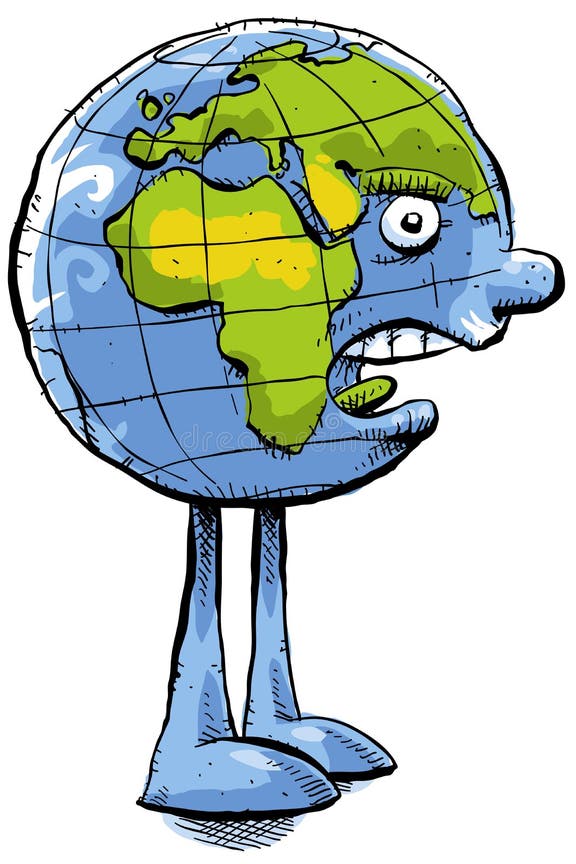 Angry Earth stock illustration. Illustration of standing - 19371923