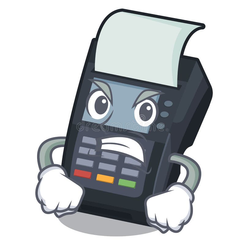 Angry EDC Machine in the Cartoon Shape Stock Vector - Illustration of ...