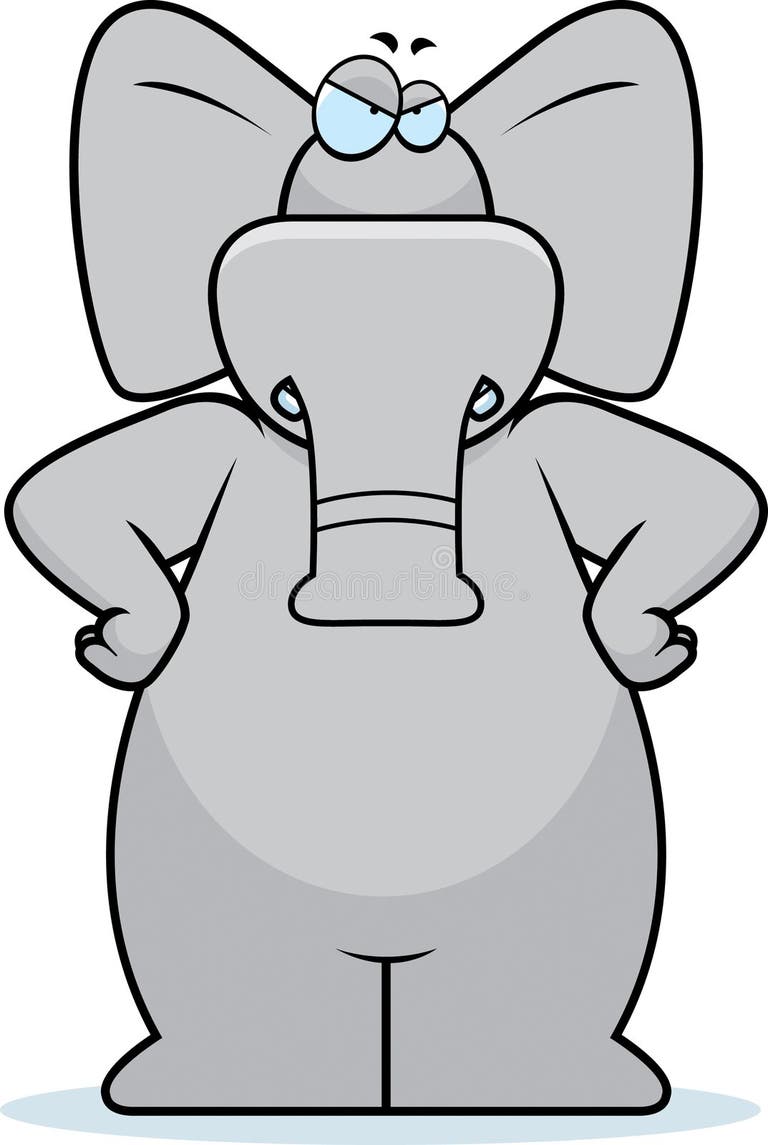 Angry Elephant Cartoon Stock Illustrations – 1,155 Angry Elephant ...